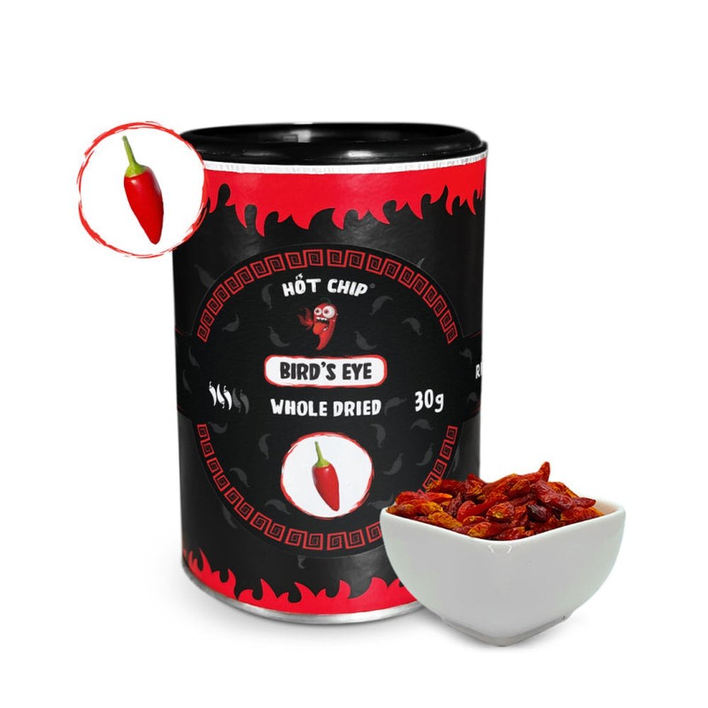 Hot Chip Bird's Eye Dried Chilli Pods chez My American Shop